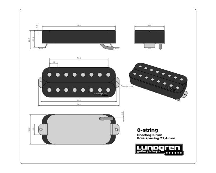 Drawings & Measurements – Lundgren Pickups