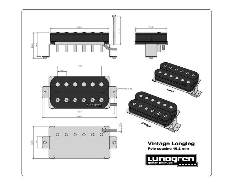 Drawings & Measurements – Lundgren Pickups